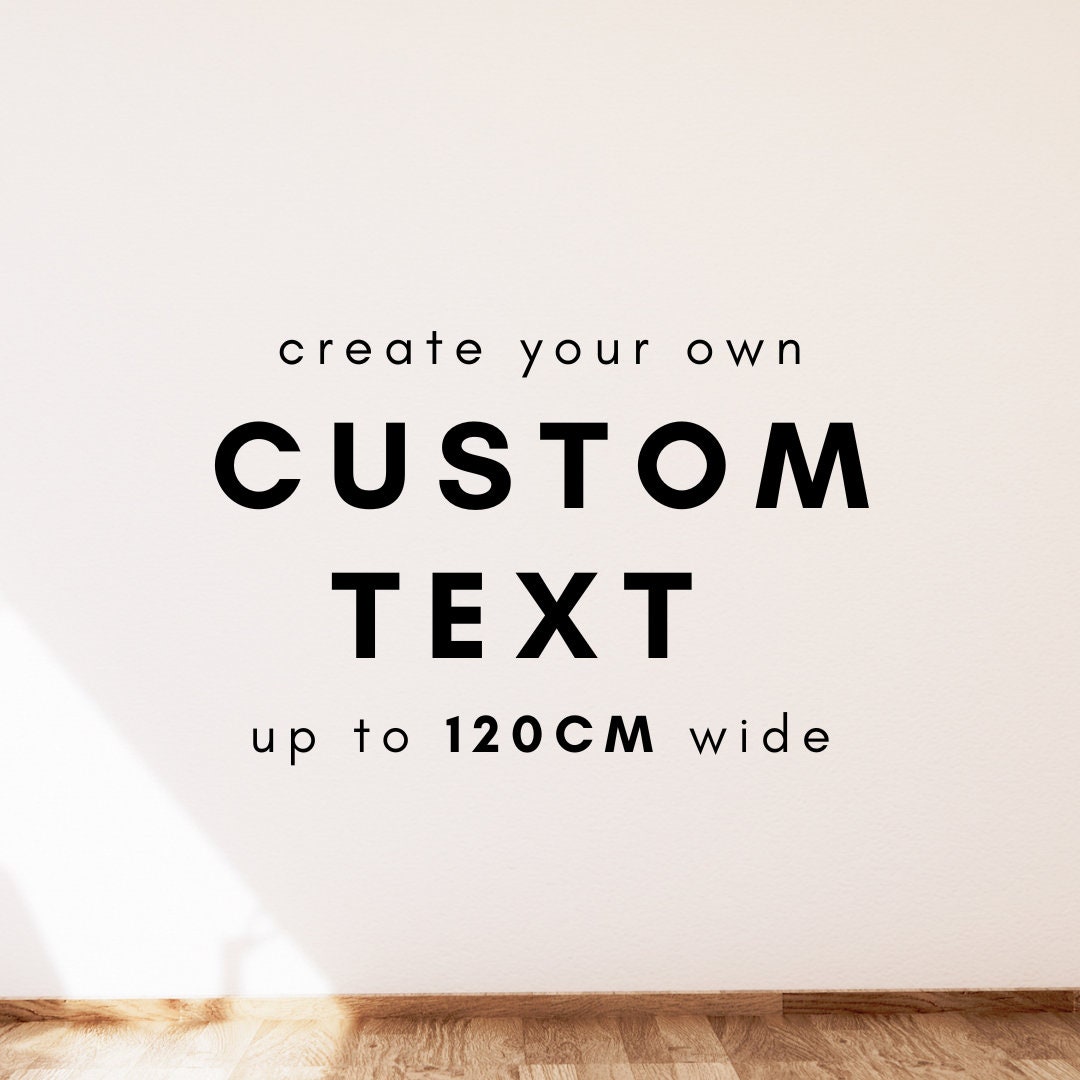 Custom Text Decal | One Line | Custom up to 120CM Car Accessory Banner ...