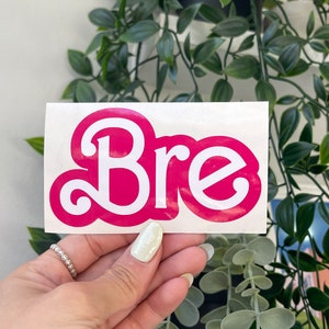 Custom Name Pink Theme Text | Vinyl Decal | up to 20CM Wide Custom Car ...