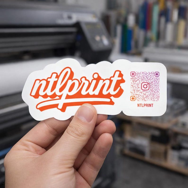 Custom Logo QR Code Sticker | Vinyl Decal Sticker - Etsy Australia
