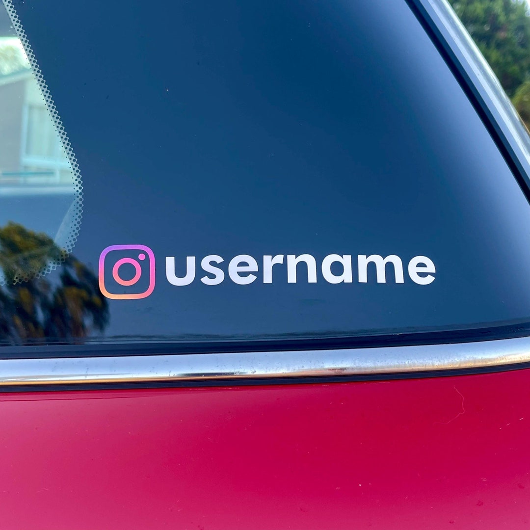 Custom Instagram Handles | Vinyl Decal | Social Media | Car Banner ...