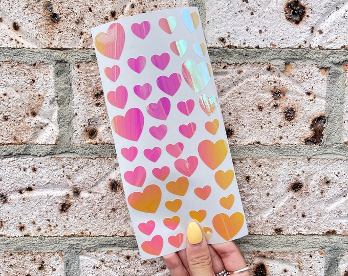Heart Sticker Pack Decal Sticker Sheet Gift Planner Journal Water ...