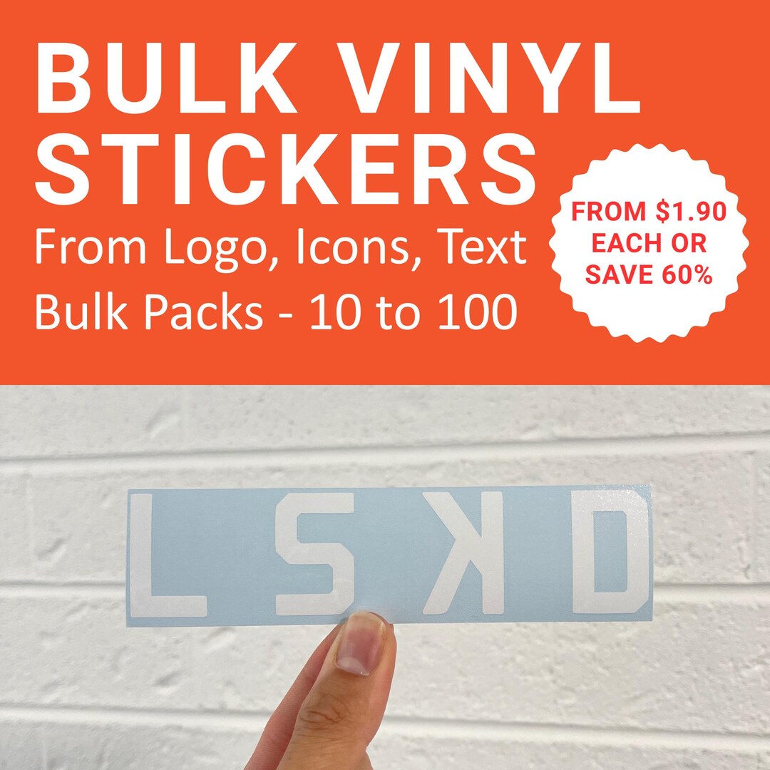 Custom Vinyl Stickers Logo Icon Text | Bulk Decals Wholesale Stickers ...