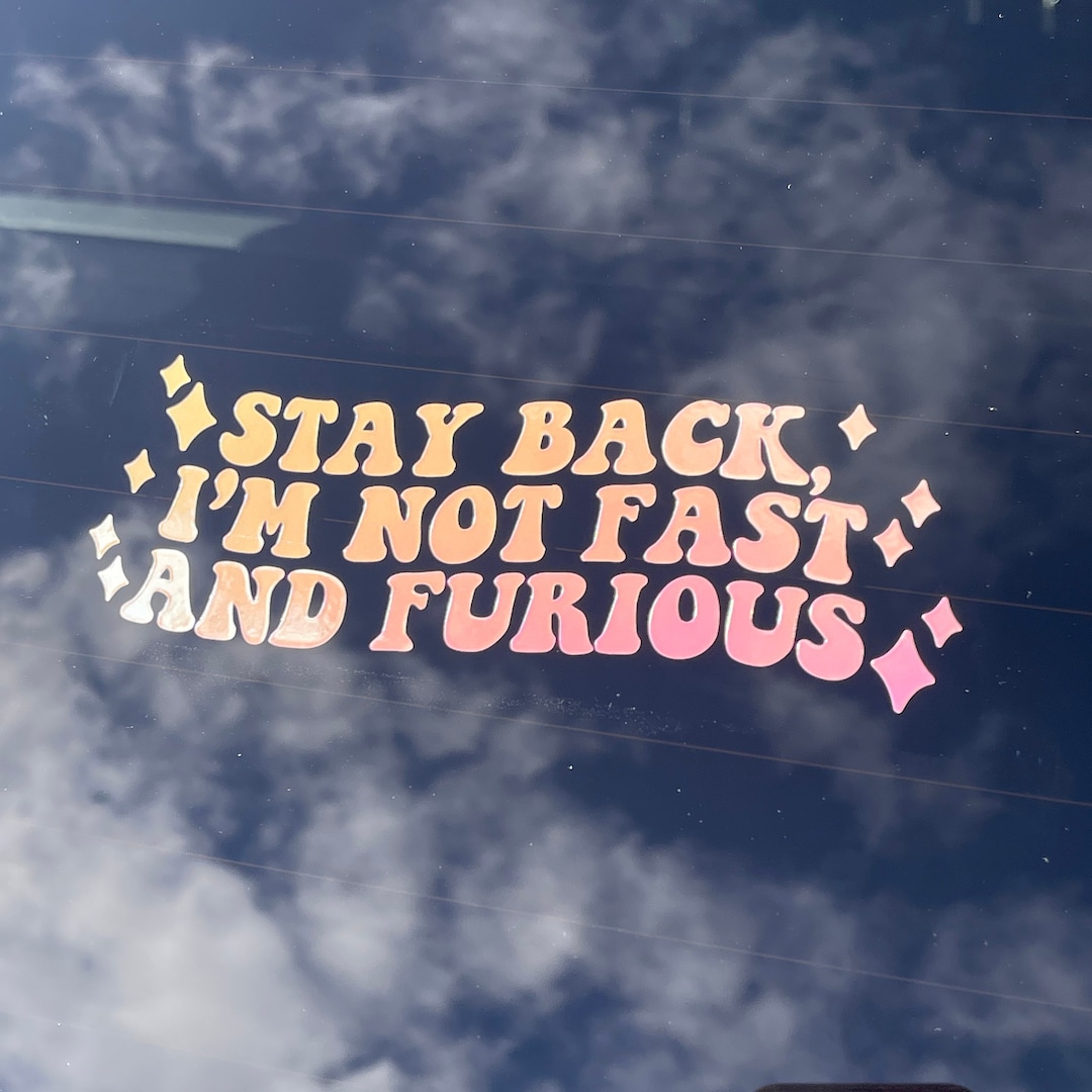 Stay Back Vinyl Decal Sticker Bumper Passenger Car Accessory Window ...