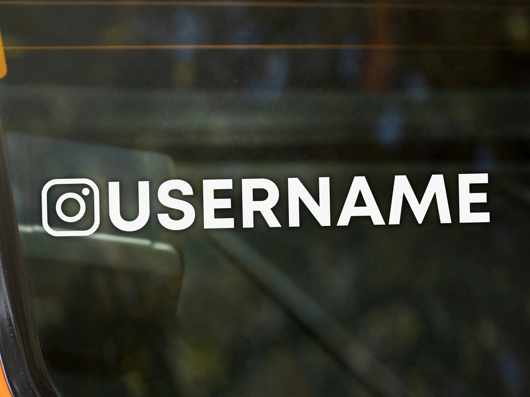 Custom Instagram Handle | Vinyl Decal | Social Media | Personalised ...