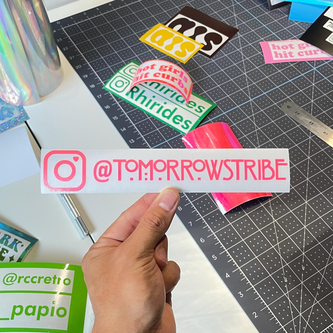 Custom Instagram Handle Vinyl Decal | Car Window Sticker | Personalised ...
