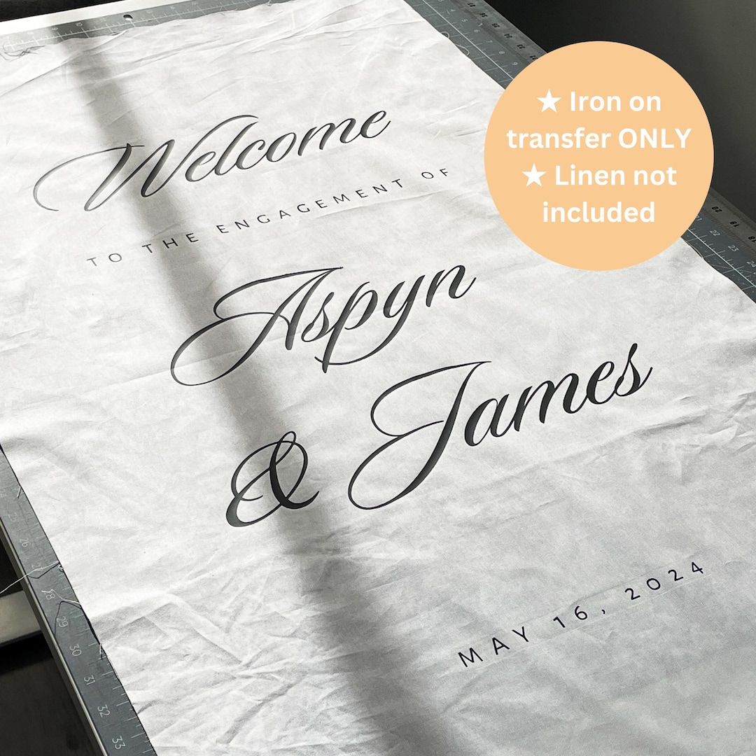 Linen Welcome Sign for Wedding | Engagement, Bridal Shower, Birthdays ...