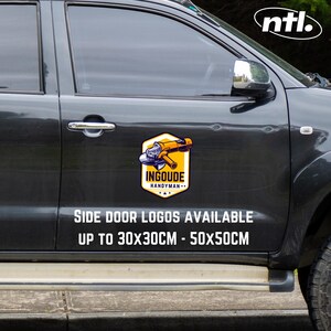 Custom Printed Color Logo + Service Text | Car Decal Business Decal ...