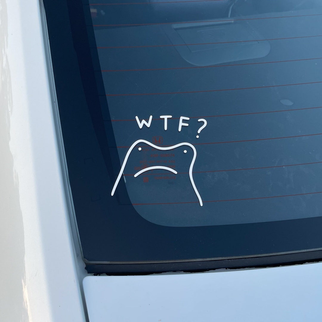 WTF Vinyl Sticker Aesthetic Decal Car Accessory Cute Decals Pls Dont ...
