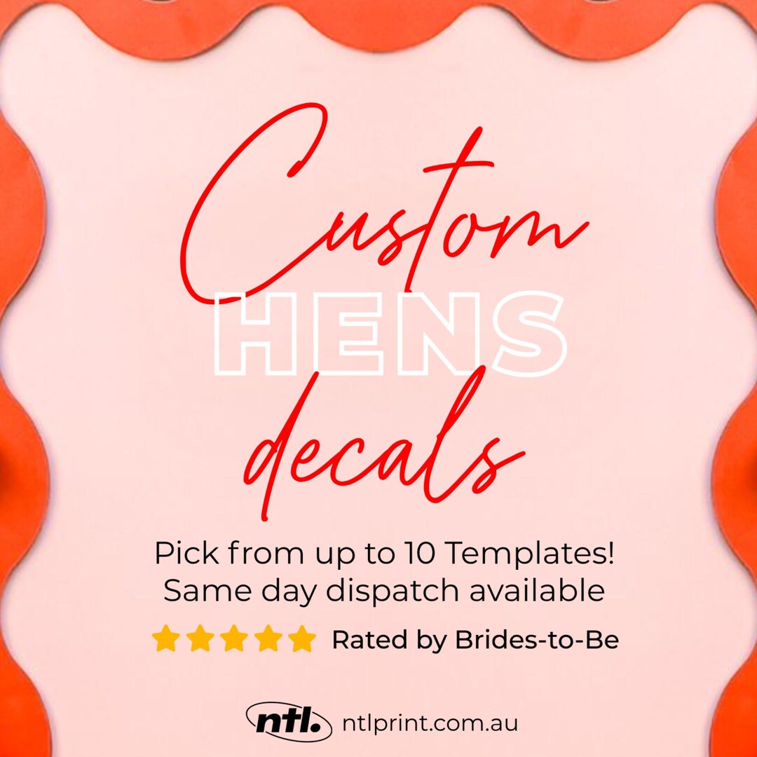 Custom Hens Decal Sign, Decorations, Hen Party Decor, Custom Hens ...