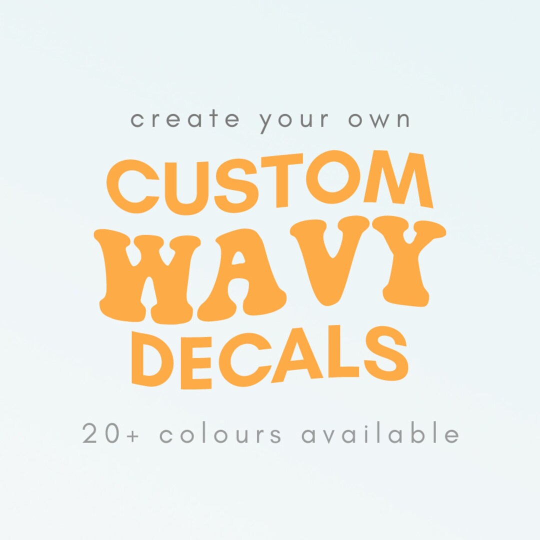 Create a Wavey Text Decal | up to 30CM Wide Custom Car Accessory Logo ...