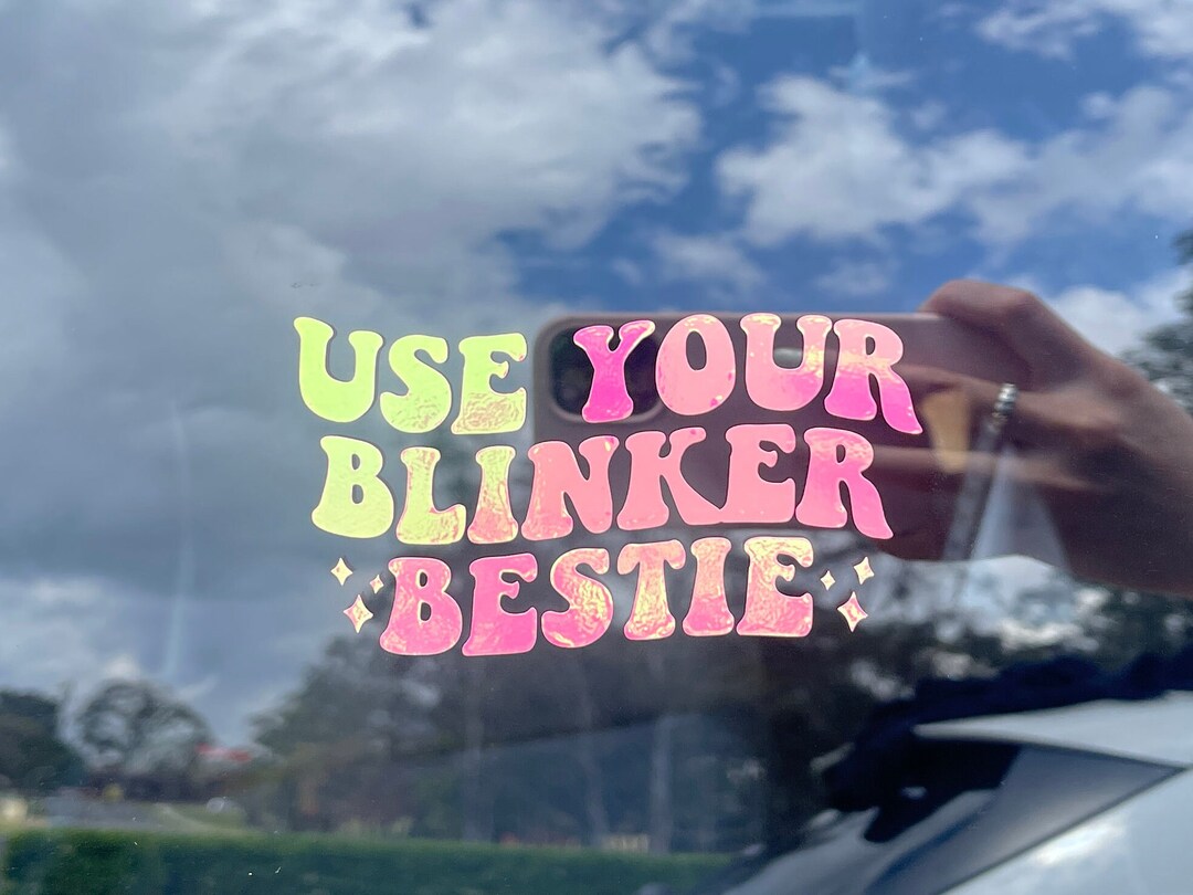 Use Your Blinker Bestie | Vinyl Sticker Aesthetic Decal Car Accessory ...