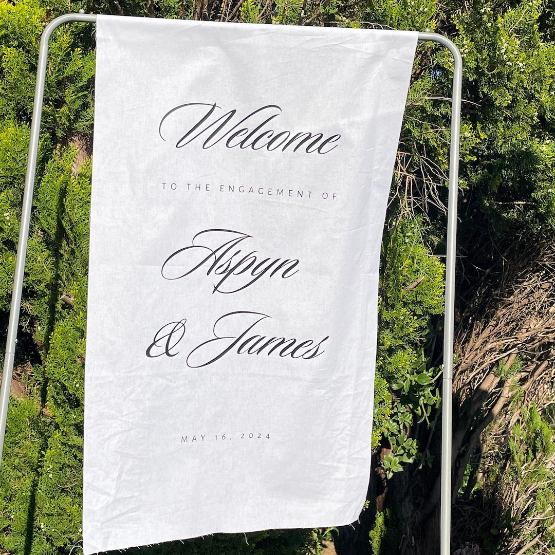 Custom Fabric Iron-on Transfers | Text Only | Welcome Banner Engagement ...