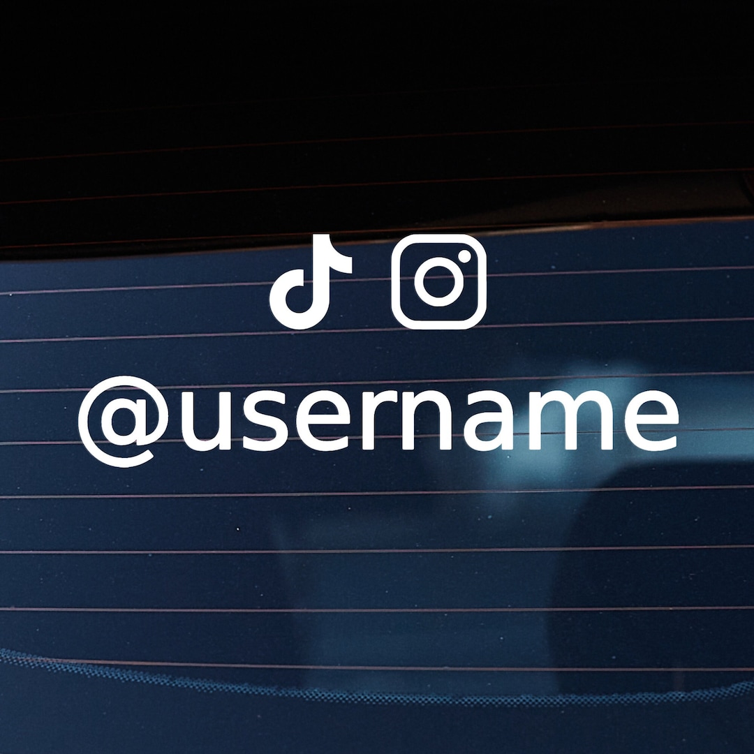 Instagram Decal| Social Media Handle Vinyl Sticker Car Bumper Sticker ...