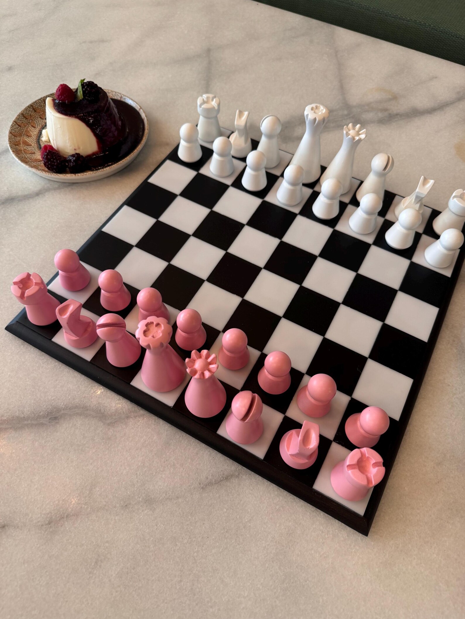 Chess Set Pink | Lighthouse Model | Minimalist Handmade Modern Design ...