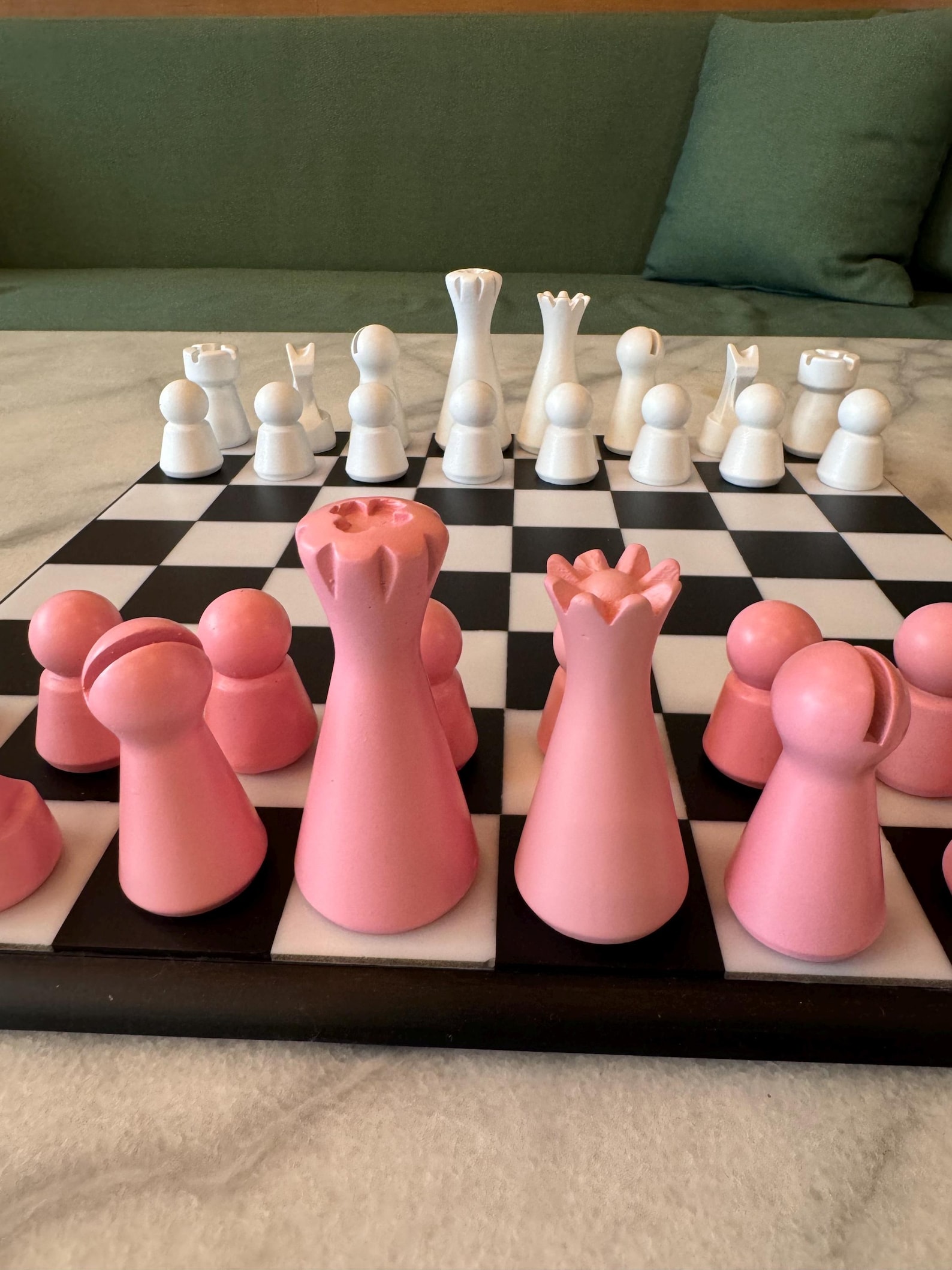 Chess Set Pink | Lighthouse Model | Minimalist Handmade Modern Design ...