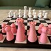 Chess Set Pink | Lighthouse Model | Minimalist Handmade Modern Design ...