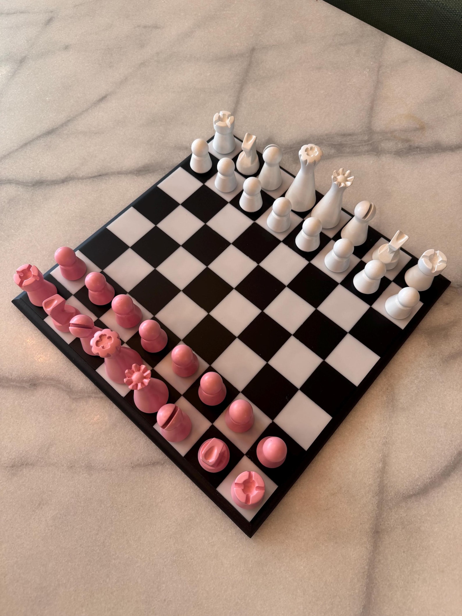 Chess Set Pink | Lighthouse Model | Minimalist Handmade Modern Design ...