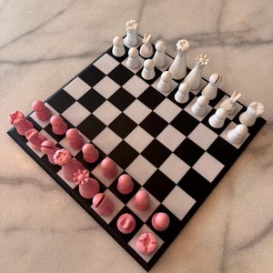 Chess Set Pink | Lighthouse Model | Minimalist Handmade Modern Design ...