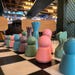 Handmade Minimalist Chess Set: Mixed Pastel Colors, Lighthouse Model - Etsy