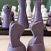 Handmade Modern Chess Set: Purple Lighthouse Model, Weighted Pieces - Etsy