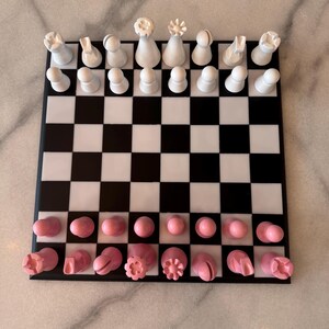 Chess Set Pink | Lighthouse Model | Minimalist Handmade Modern Design ...