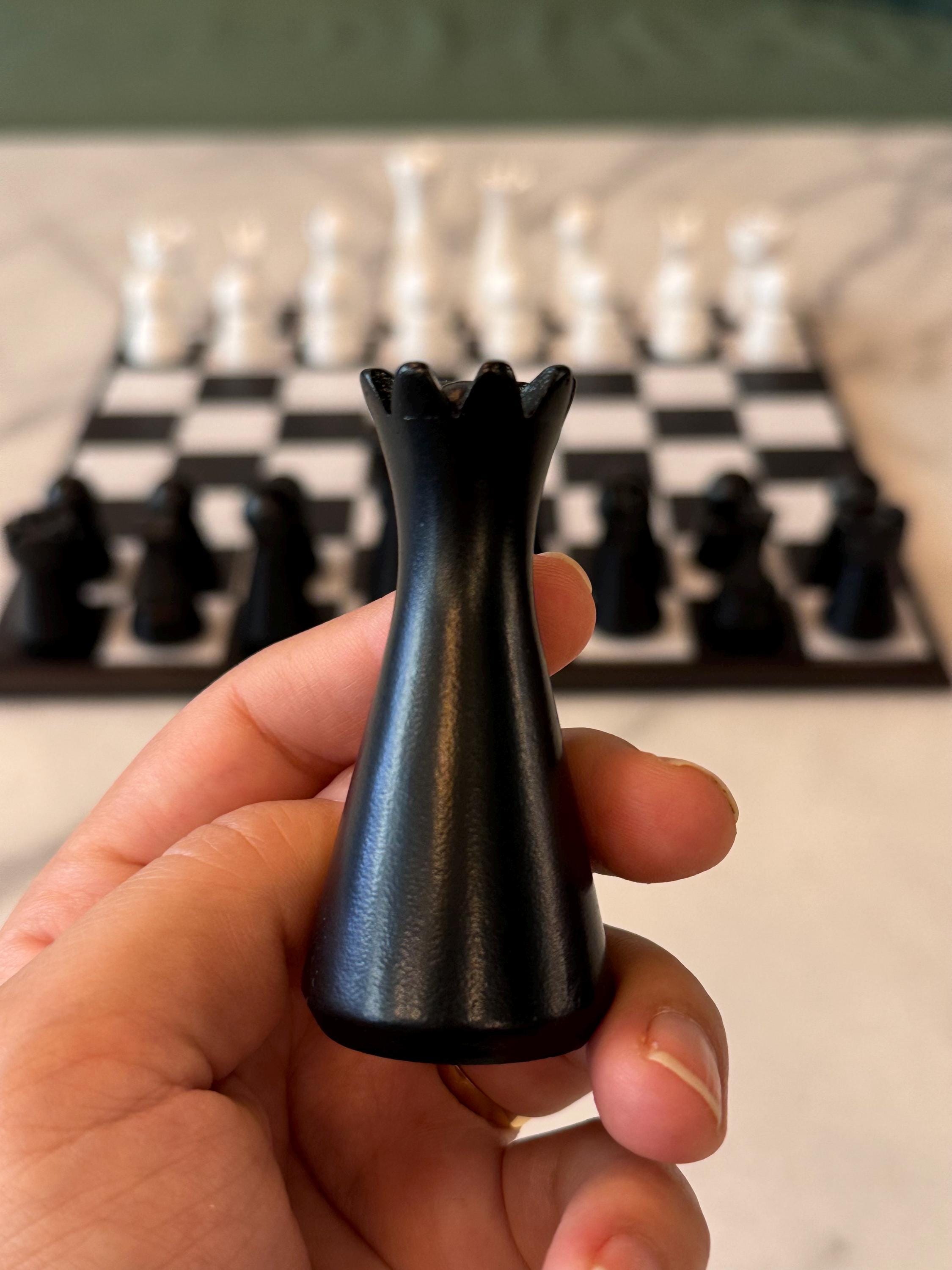 Handmade Modern Chess Set: Weighted Pieces, Lighthouse Design - Etsy