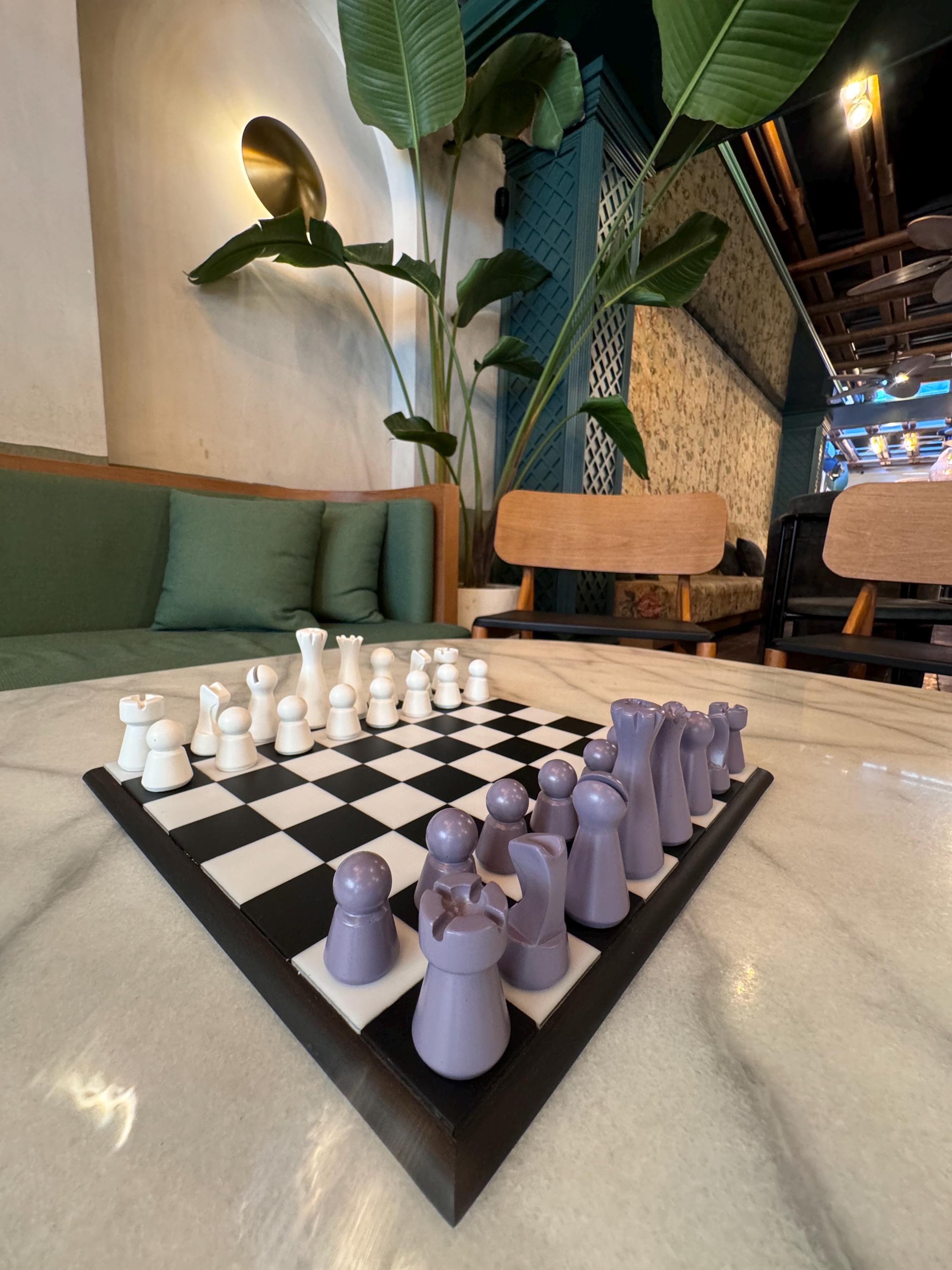Handmade Modern Chess Set: Purple Lighthouse Model, Weighted Pieces - Etsy