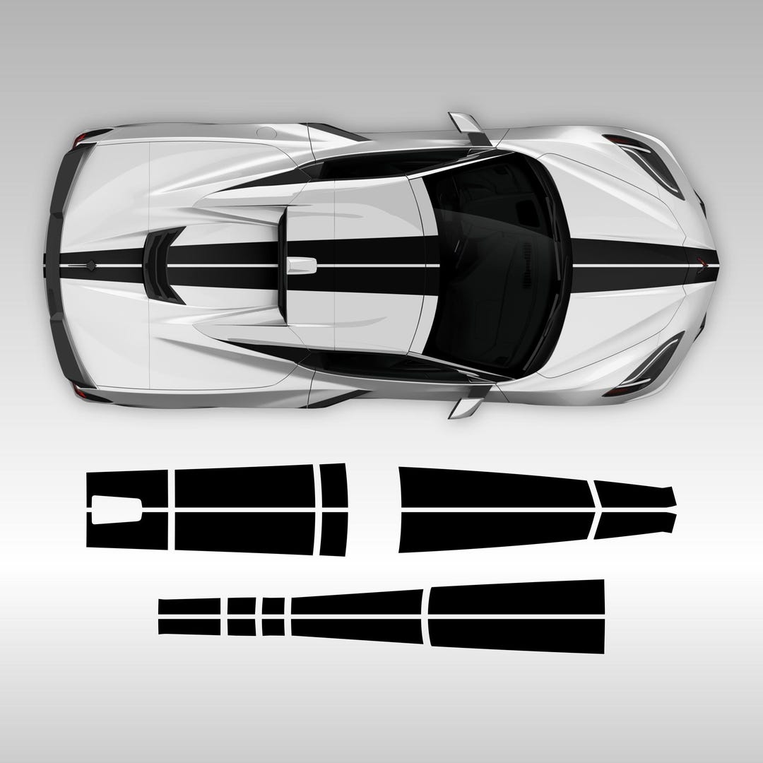 Corvette C8 Racing Stripes: 3M Vinyl Decal (2021-2024) (please Add a ...