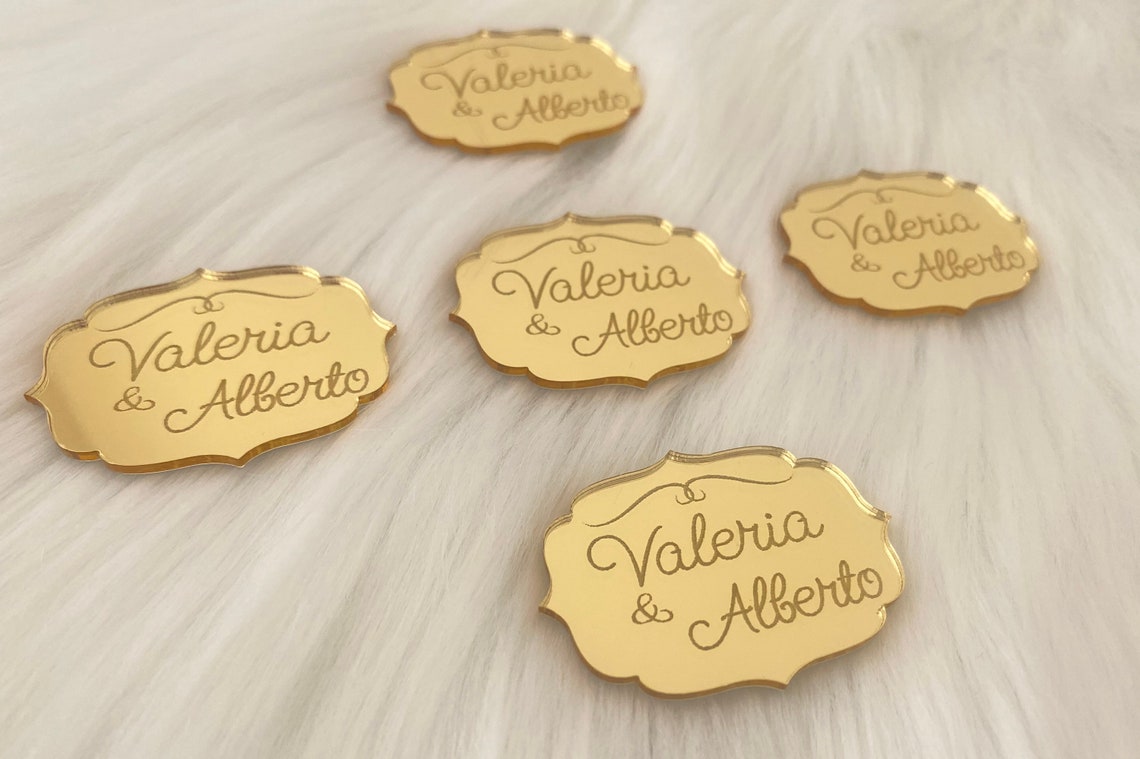Custom Acrylic Mirror Tags for Favors Wedding Favor Tags - Etsy