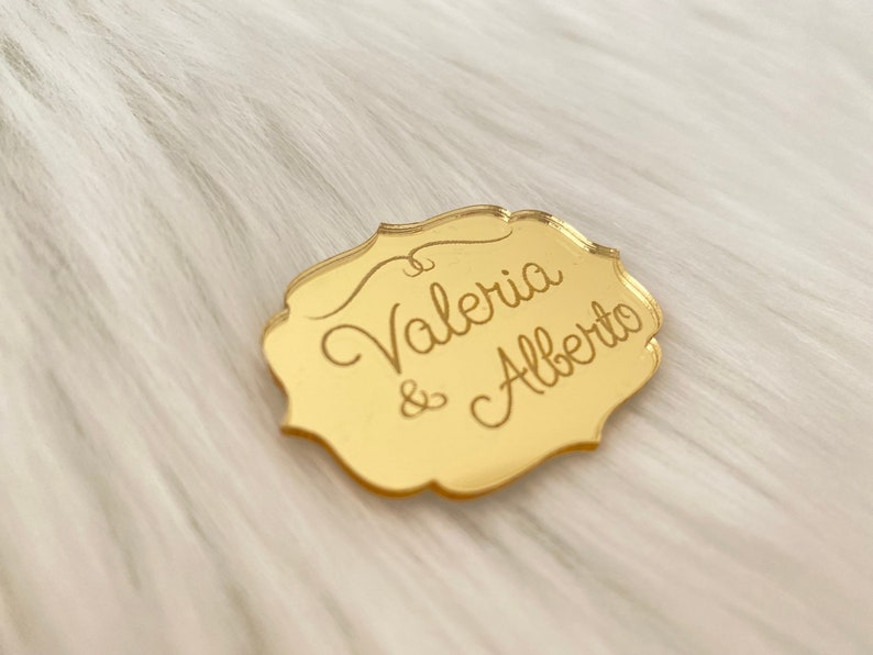 Custom Acrylic Mirror Tags for Favors Wedding Favor Tags - Etsy