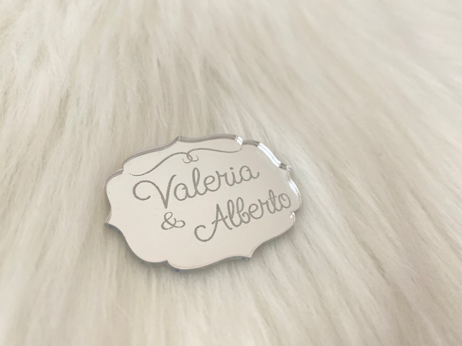 Custom Acrylic Mirror Tags for Favors Wedding Favor Tags - Etsy