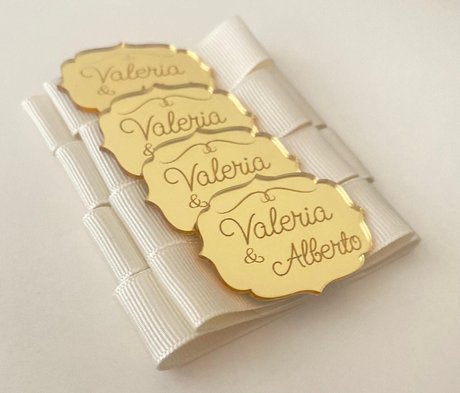 Custom Acrylic Mirror Tags for Favors Wedding Favor Tags - Etsy