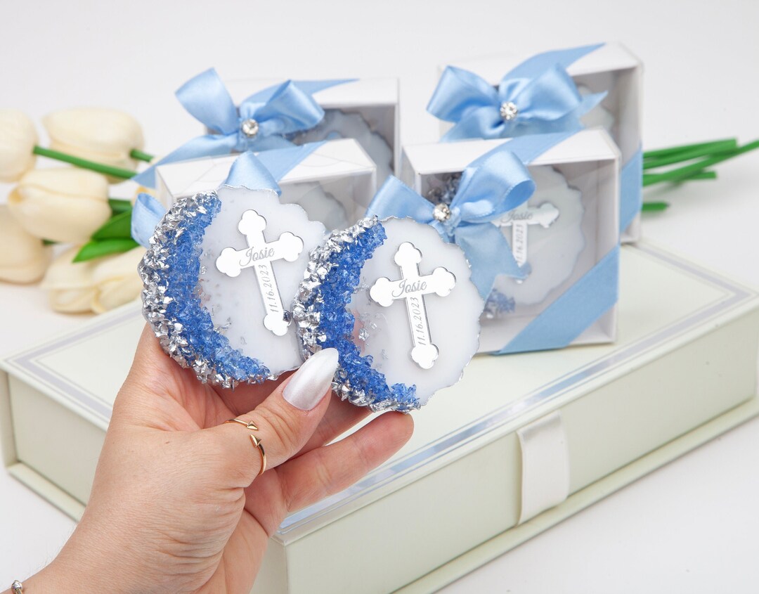 Silver Baptism Favors for Boy, Baptism Cross Magnet, Baptism Gift ...