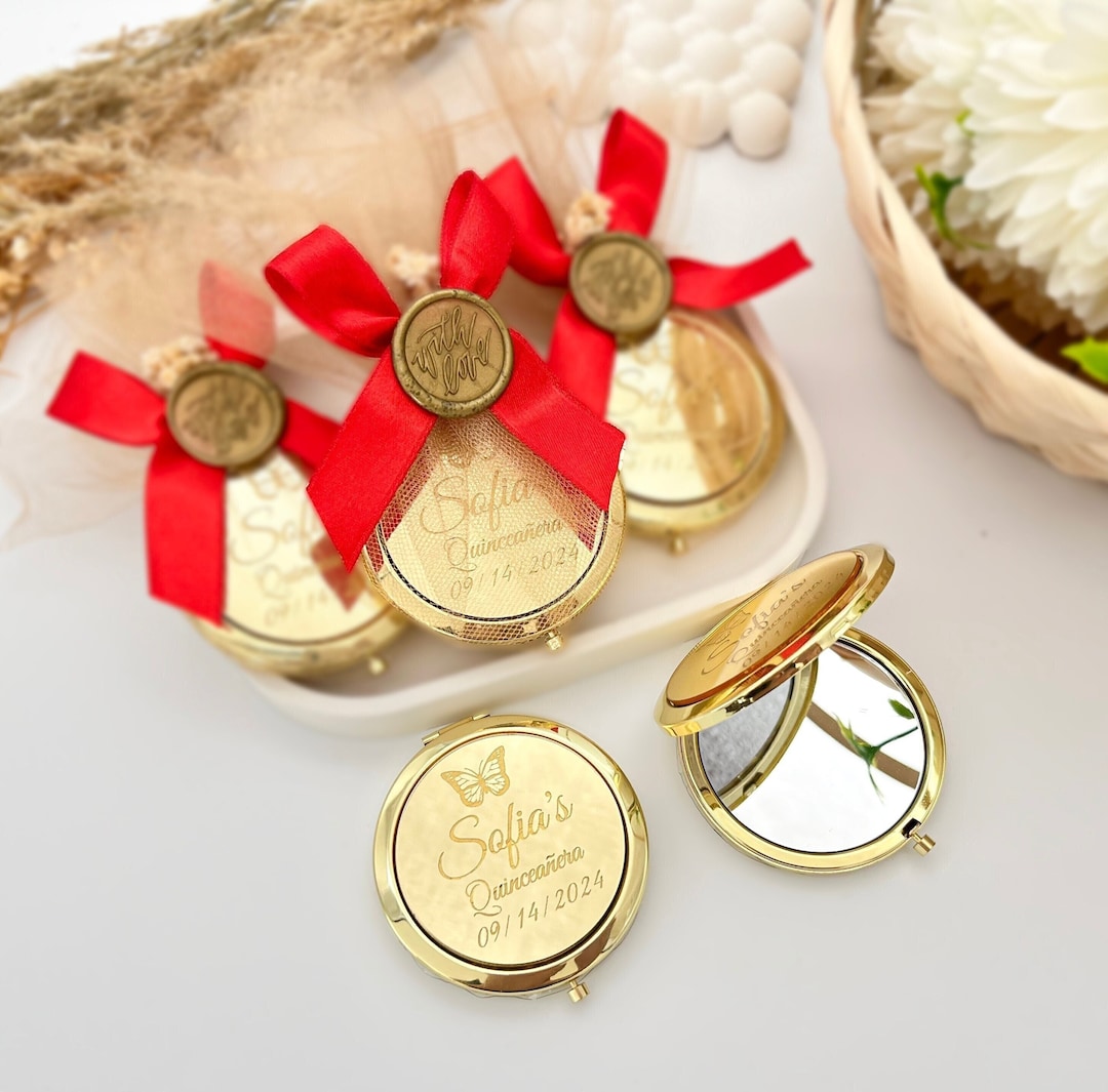 Compact Mirror Quinceañera Favor, Quinceañera Party Favors, Sweet 16 ...
