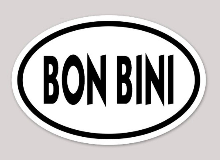 BON Bini 4”X6” Oval Car BUMPER STICKER Decal Waterproof Aruba Curacao ...