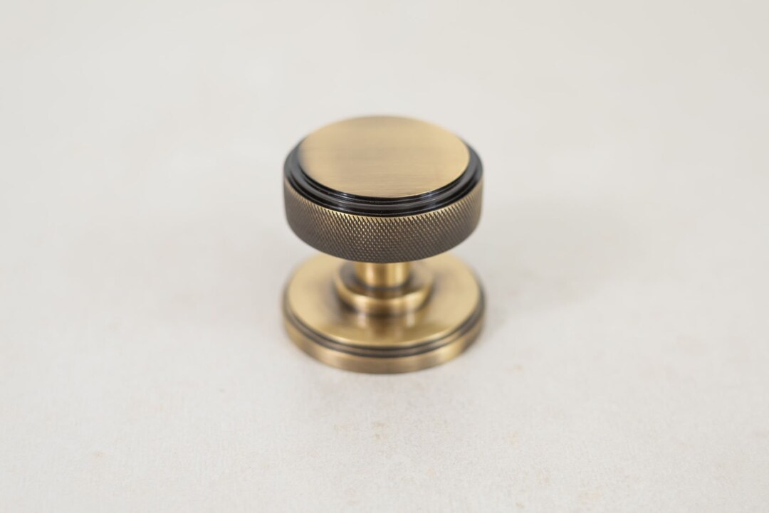 Hand Crafted Harrison Solid Brass Knurled Mortice Knob - Etsy