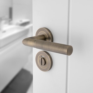 Crown Knurled Lever Door Handle, Crafted From Stainless Steel , a Solid ...