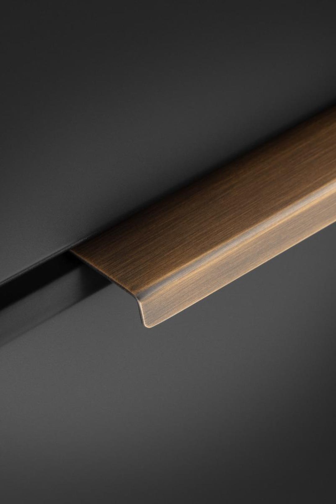 Brass Finger Cabinet Pull , Draw Handle , Slim Flat Edge This Design ...