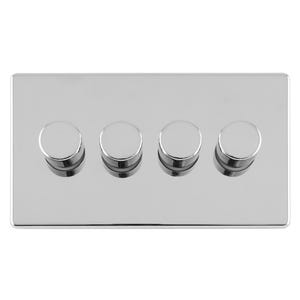 Brass Dimmer 1-4 Gang 400w / LED Dimmer Switch . Knurled Dimmer ...