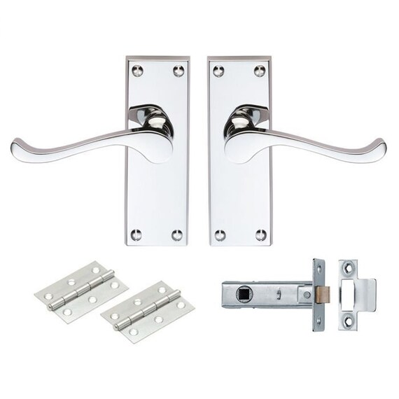 Victorian Scroll Latch Complete Door Pack Including Hinges and - Etsy