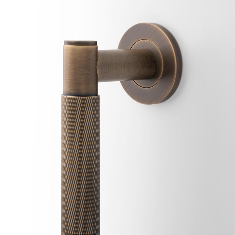 Brass Reeded Door Handle - Etsy UK