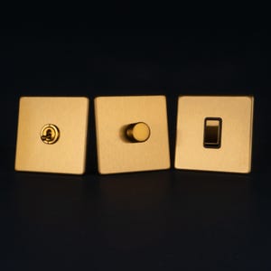 Brass Dimmer 1-4 Gang 400w / LED Dimmer Switch . Knurled Dimmer ...