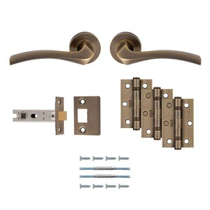 Sines Door Pack , Pair of Door Handles , Latch , Hinges and Fixing ...