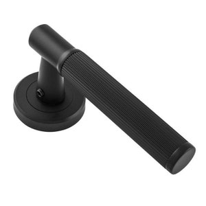 Image Lines Lever Door Handle on Round Rose - Etsy