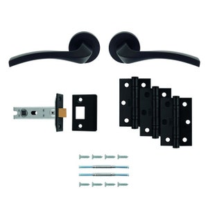 Sines Door Pack , Pair of Door Handles , Latch , Hinges and Fixing ...