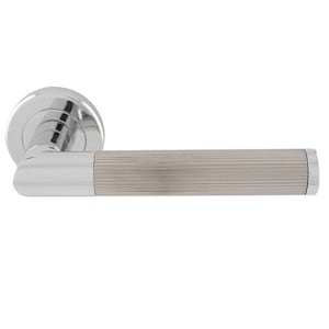 Stunning New Lines Lever on Round Rose Door Handle. Pair of Door ...