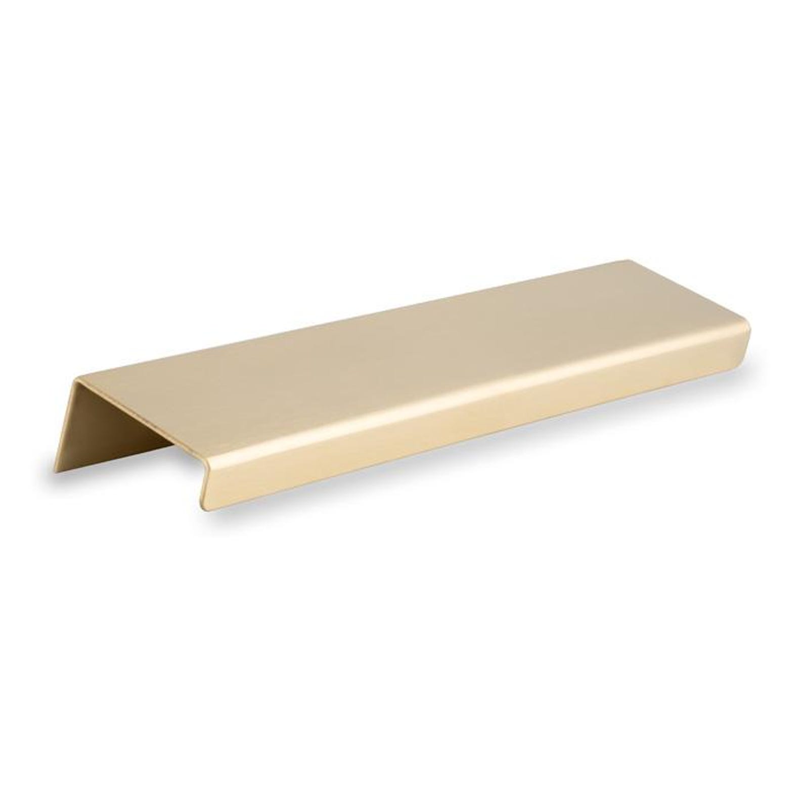 Solid Brass Finger Cabinet Pull: Modern Minimalist Drawer Handle. Edge ...