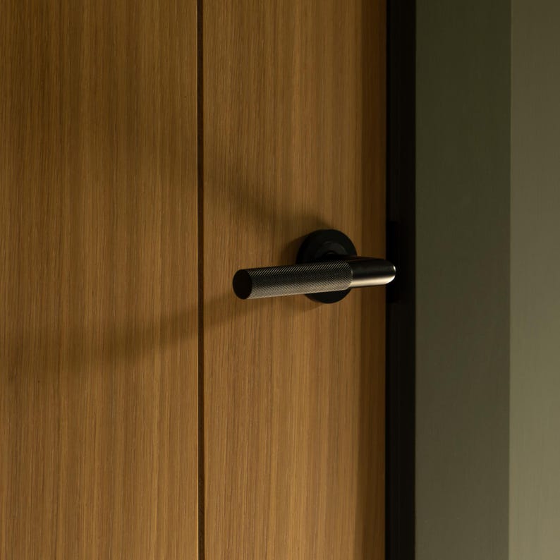 Crown Knurled Lever Door Handle, Crafted From Stainless Steel , a Solid ...