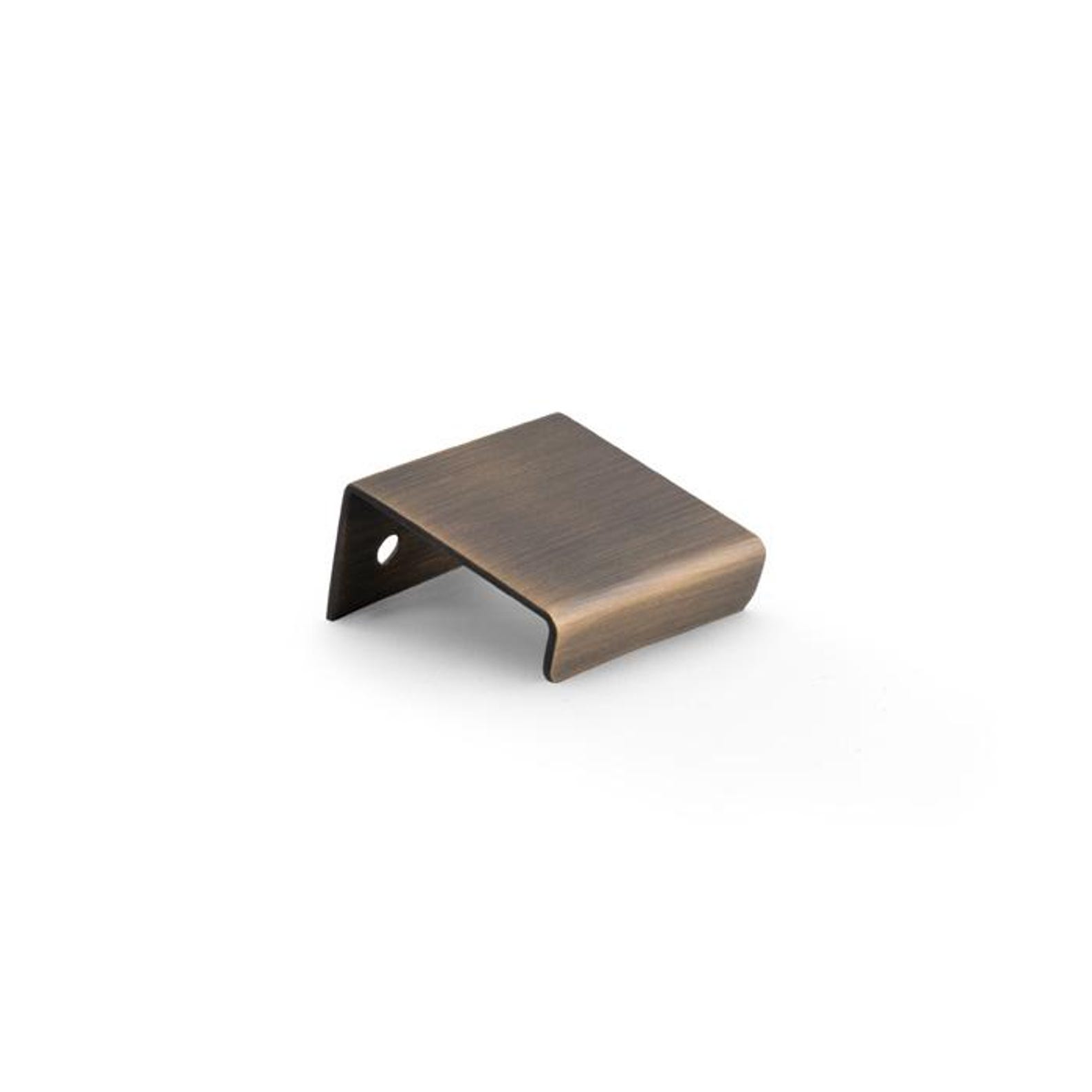 Solid Brass Finger Cabinet Pull: Modern Minimalist Drawer Handle. Edge ...