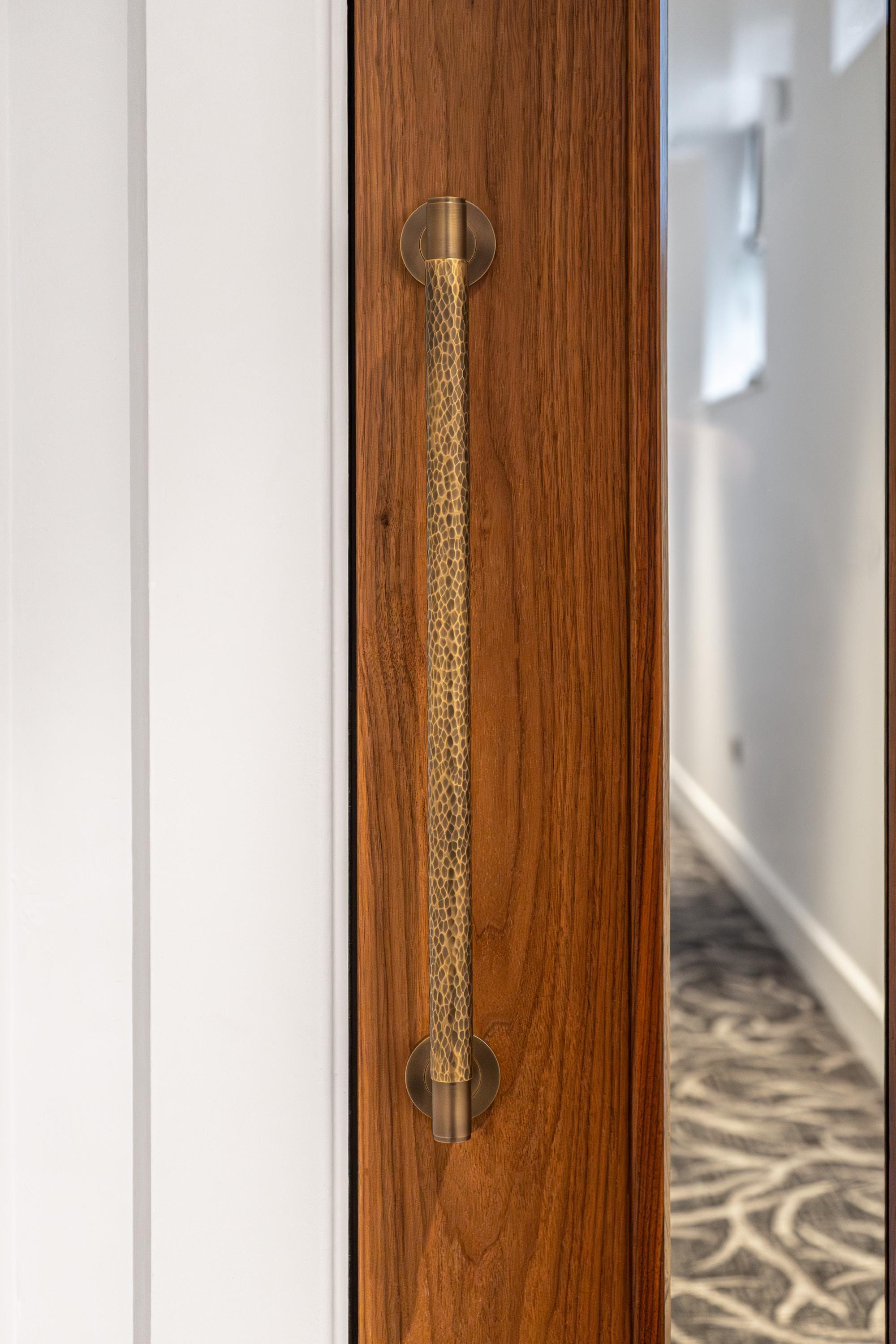 Hammered Solid Brass Door Pull Handle , Suitable for Back to Back ...